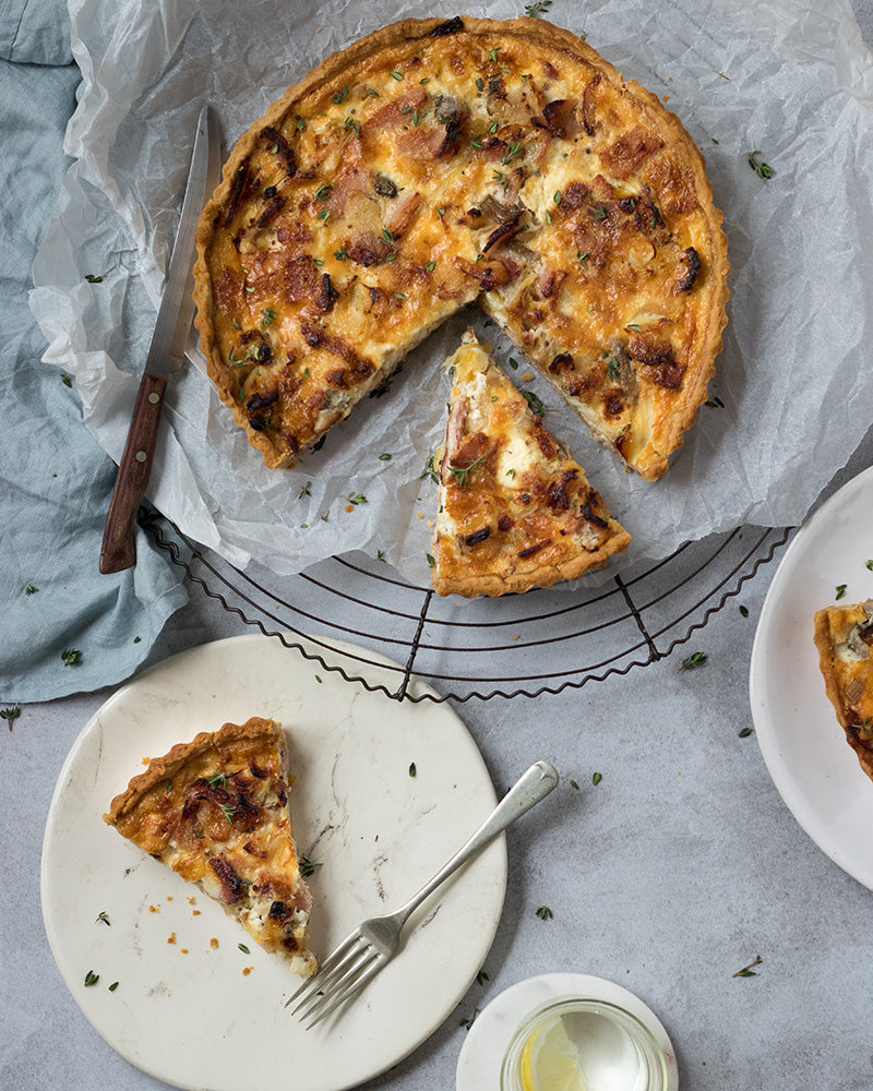 Bacon, Feta and Wholegrain Mustard Quiche – Nectar & Spice